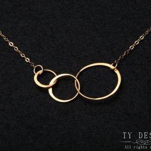 Friends Circle Necklace,gold Filled Necklace,karma,eternity Love Circle ...